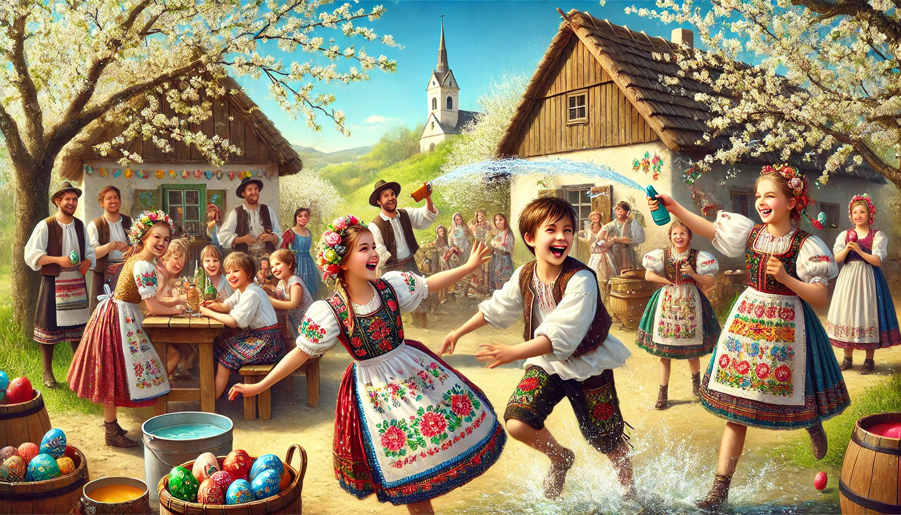 Húsvéti locsolkodás szokása - Népszokások